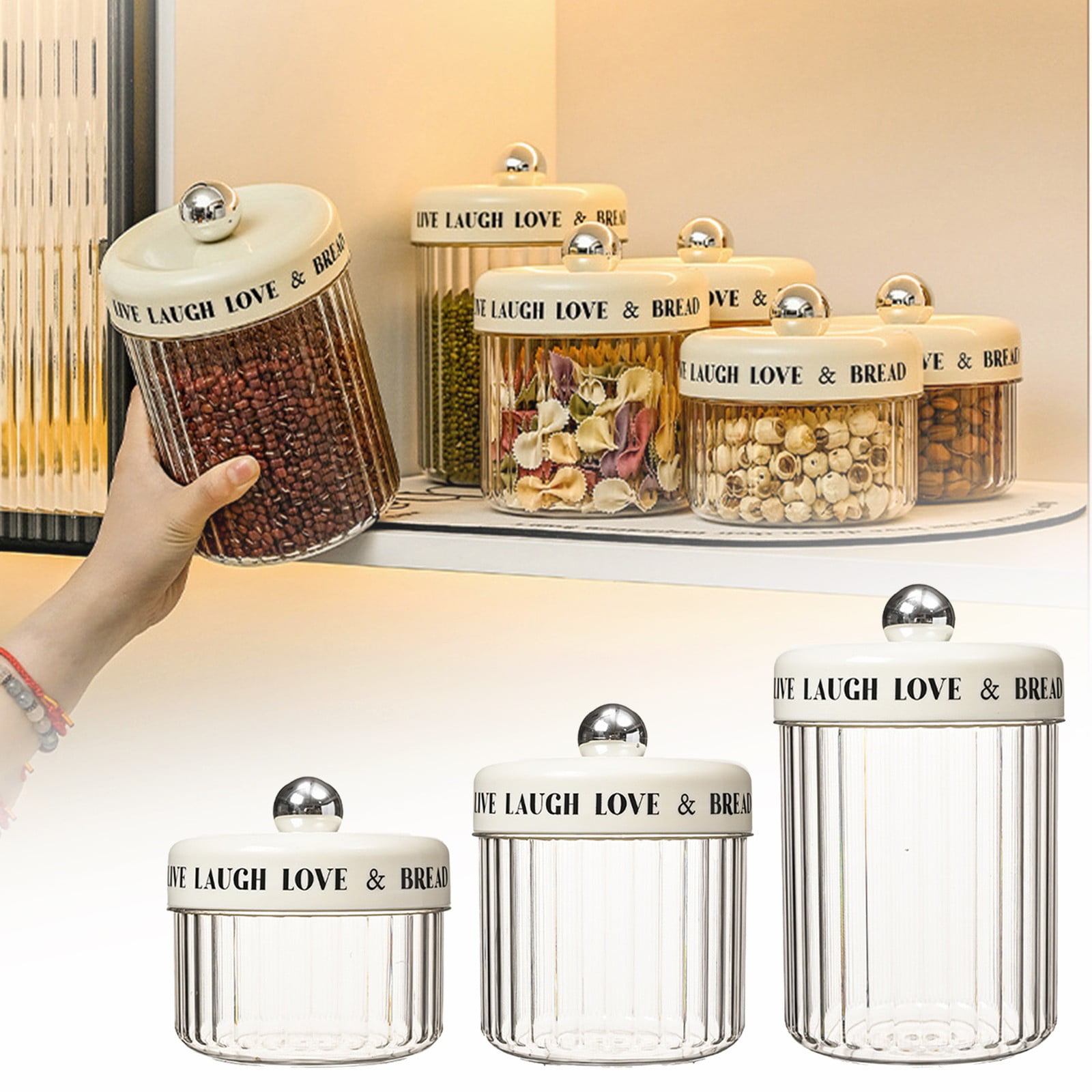 Compact Transparent Sealed Food Storage Containers with Lid, Kitchen ...