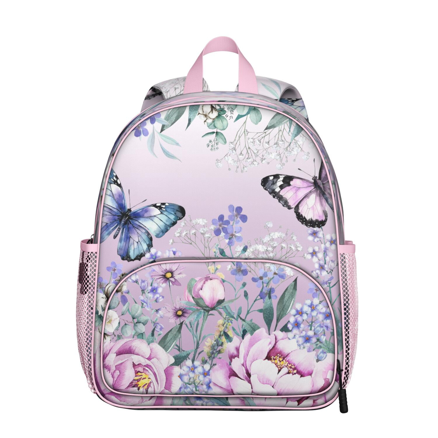 Compact Travel Backpack with Tropical Butterfly Print, Lightweight and ...