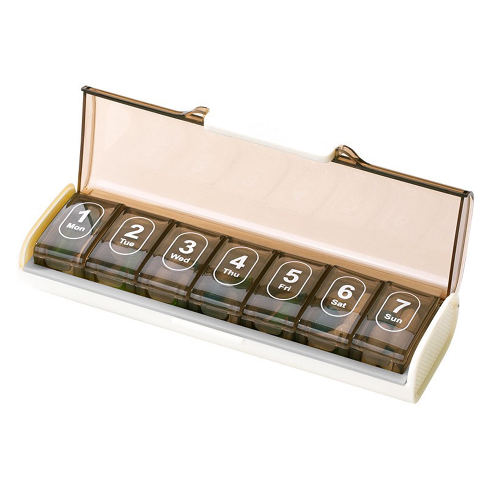 Compact Travel Box Daily Pills Organizers Ideal For Seniors And Chronic ...