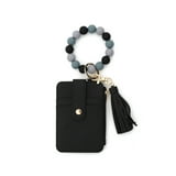 Compact Travel Card Wallet Soft Zippers Closure Silicone Beaded ...