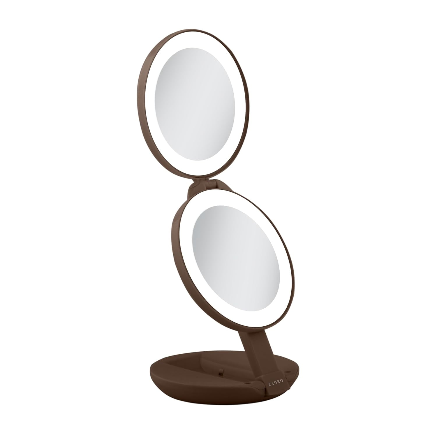 Compact Travel Makeup Mirror with Lights, 10X/1X Dual Magnification ...