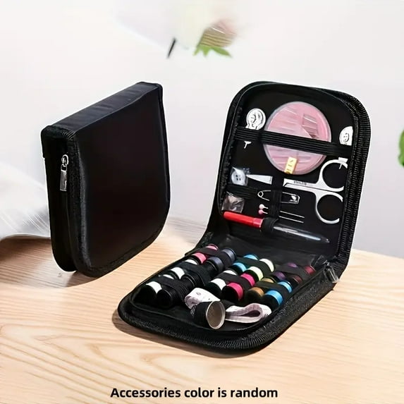 Compact Travel Sewing Kit with Colorful Canvas Case | All-Season Quick ...