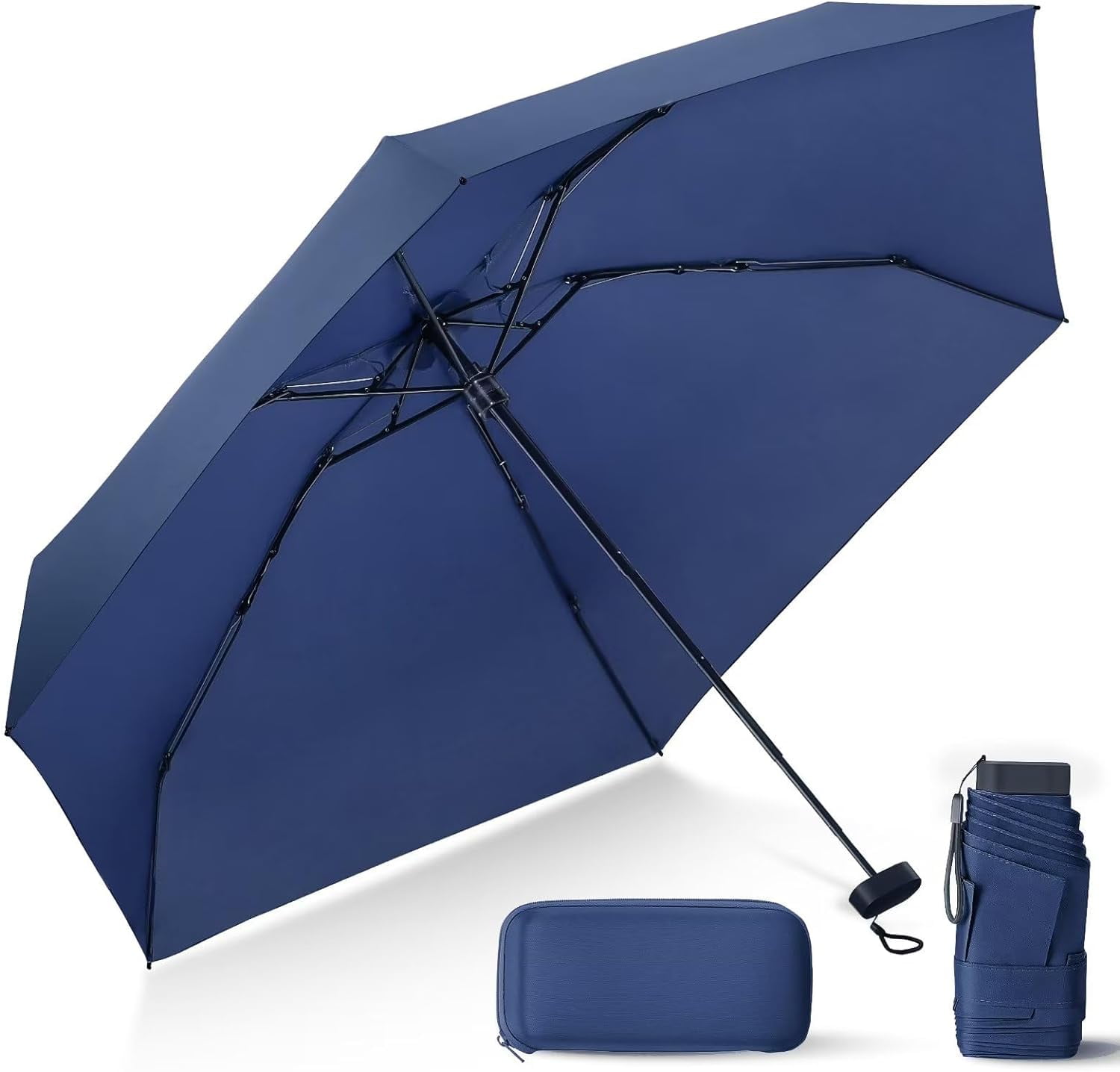 Compact Travel Umbrella With Case - Mini Umbrella for Purse, Small ...