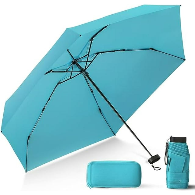 Compact Travel Umbrella with Case - Mini Umbrella for Purse, Small ...
