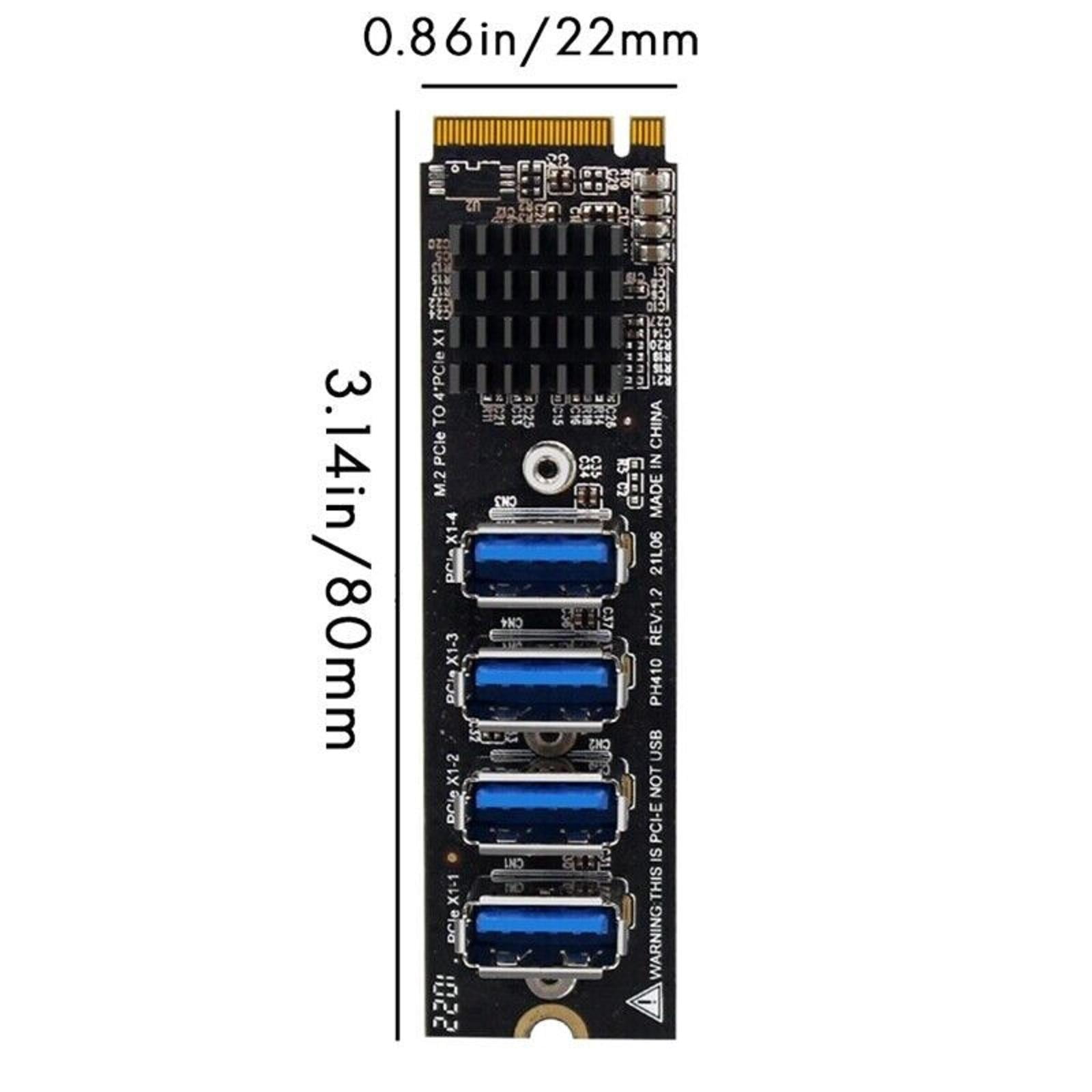 Compact USB 3.0 PCI-E Riser with Consistent USB Orientation, Optimized ...