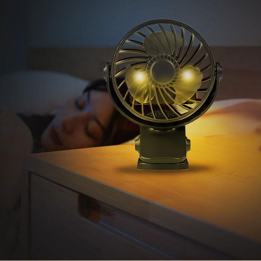 Compact USB Clip Fan: 3-Speed Foldable Lightweight Quiet Portable Mini ...