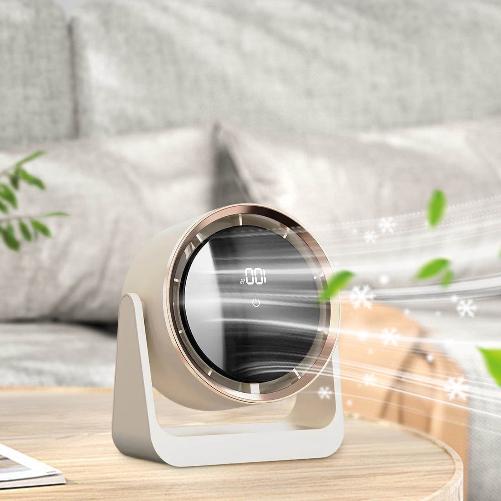 Small Ultra-Quiet Desktop Fan, Portable High-Speed Electric Fan for ...