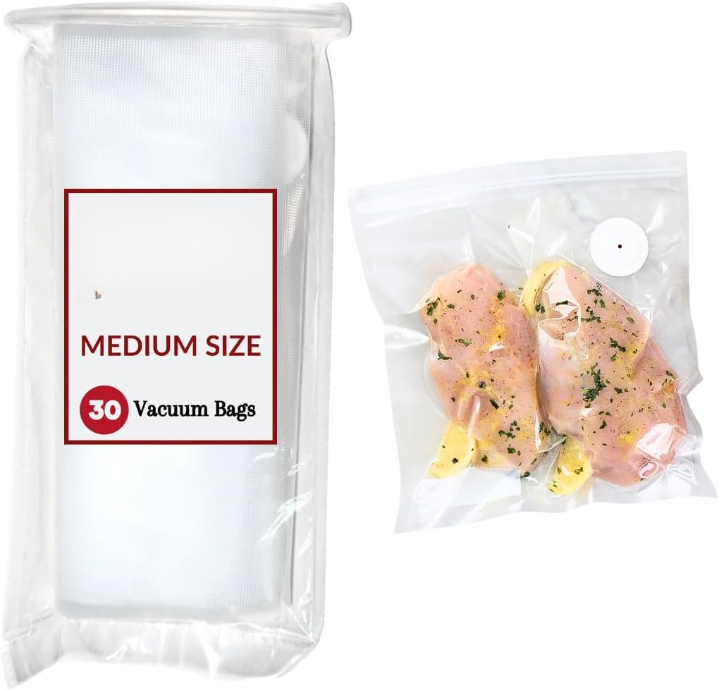 Compact Vacuum Sealer for Food (Vacuum Sealer Machine + 30 Reusable ...