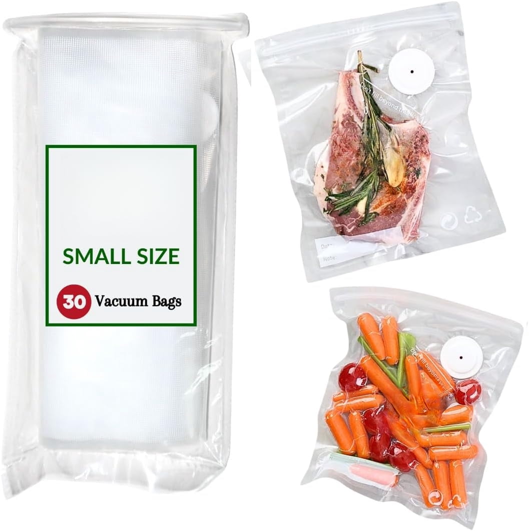 Compact Vacuum Sealer for Food (Vacuum Sealer Machine + 30 Reusable ...