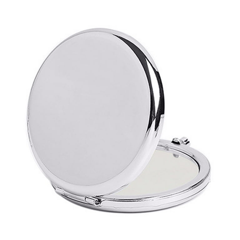 silver makeup mirror