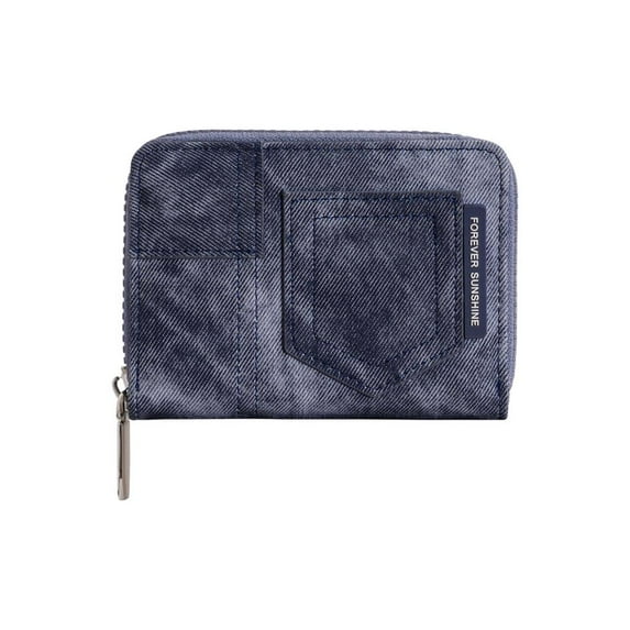 Compact Wallet Spacious PU1eatherCard Holder Coin Purse with Zippers ...
