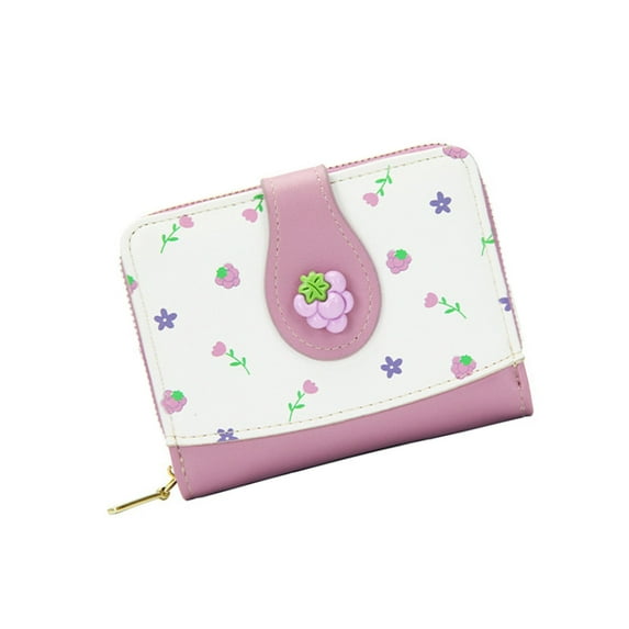 Compact Wallet for Women Pu Leather Credit Card Holder Large Capacity ...