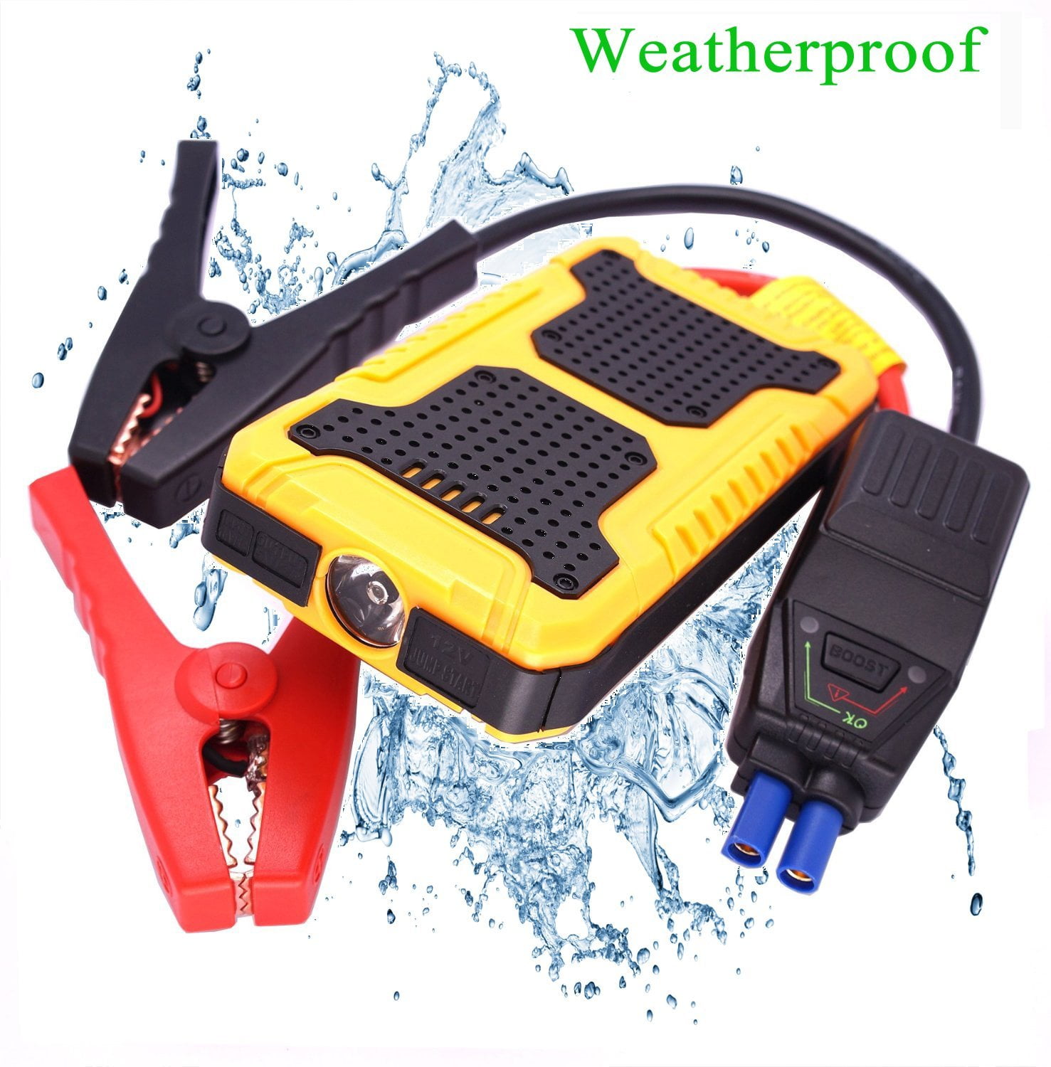 [Compact Waterproof] Car Jump Starter Power Bank 7500mAh, 400A Peak Current, Multi-Functional ...