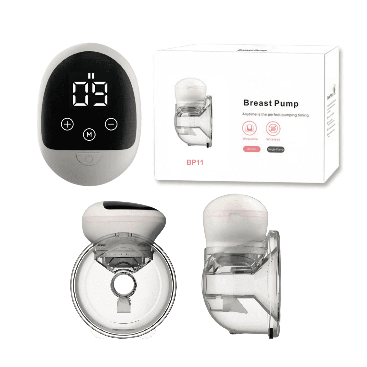 Compact Wearable Breast Pump w/ Massage Mode - Wireless, Rechargeable ...