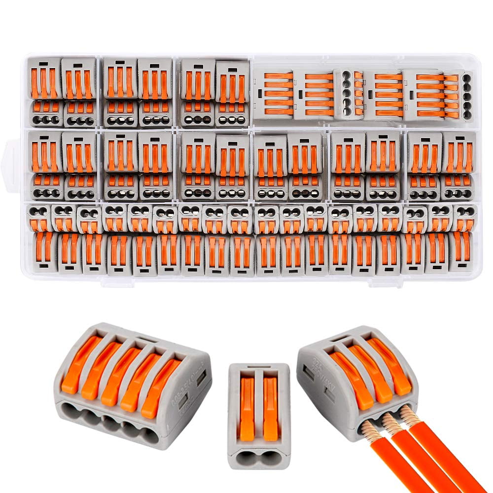 Compact Wire Connectors, 100pcs Compact Splicing Connectors, Assortment ...