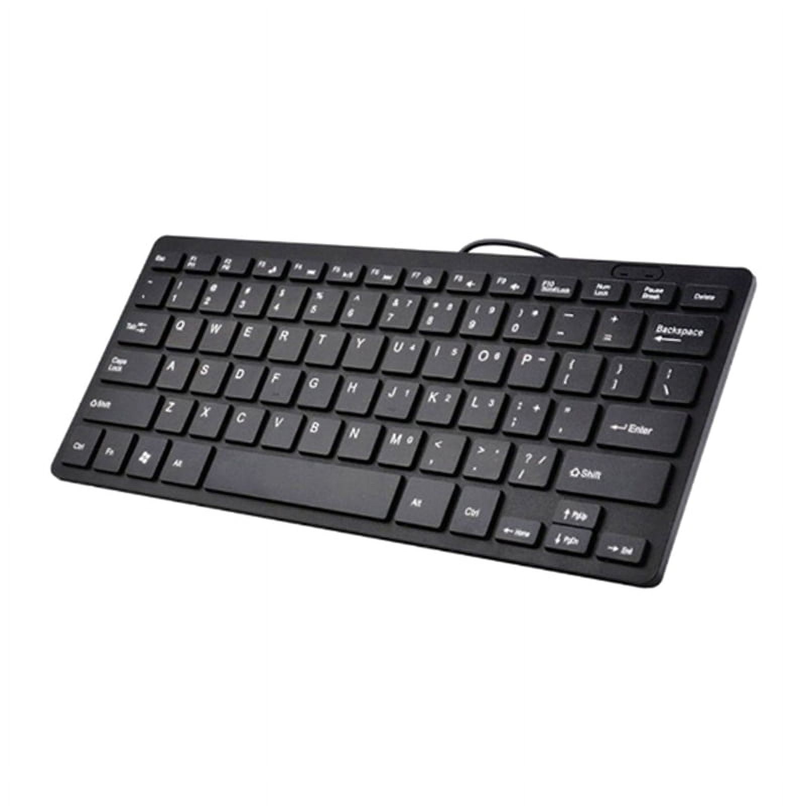 Compact Wired Keyboard USB - Ultra-Thin Keyboard for PC Mini Gaming ...