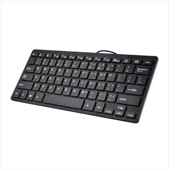 Compact Wired Keyboard USB - Ultra-Thin Keyboard for PC Mini Gaming ...