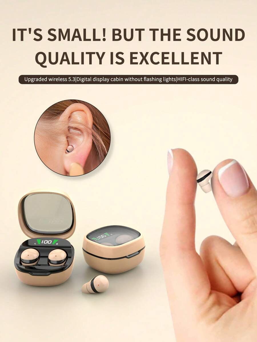Compact Wireless Earbuds With Touch Control, Mini Wireless Headphones ...