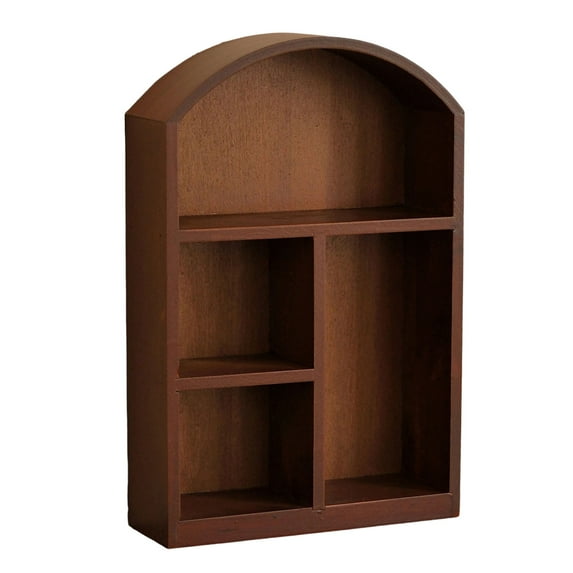 Compact Wooden Desktop Storage Organizers Glass Front Cabinet For ...