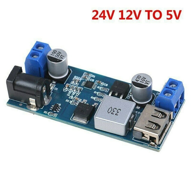 Compact and Efficient DC DC Power Supply Converter 24V 12V to 5V 5A USB Charger - Walmart.com