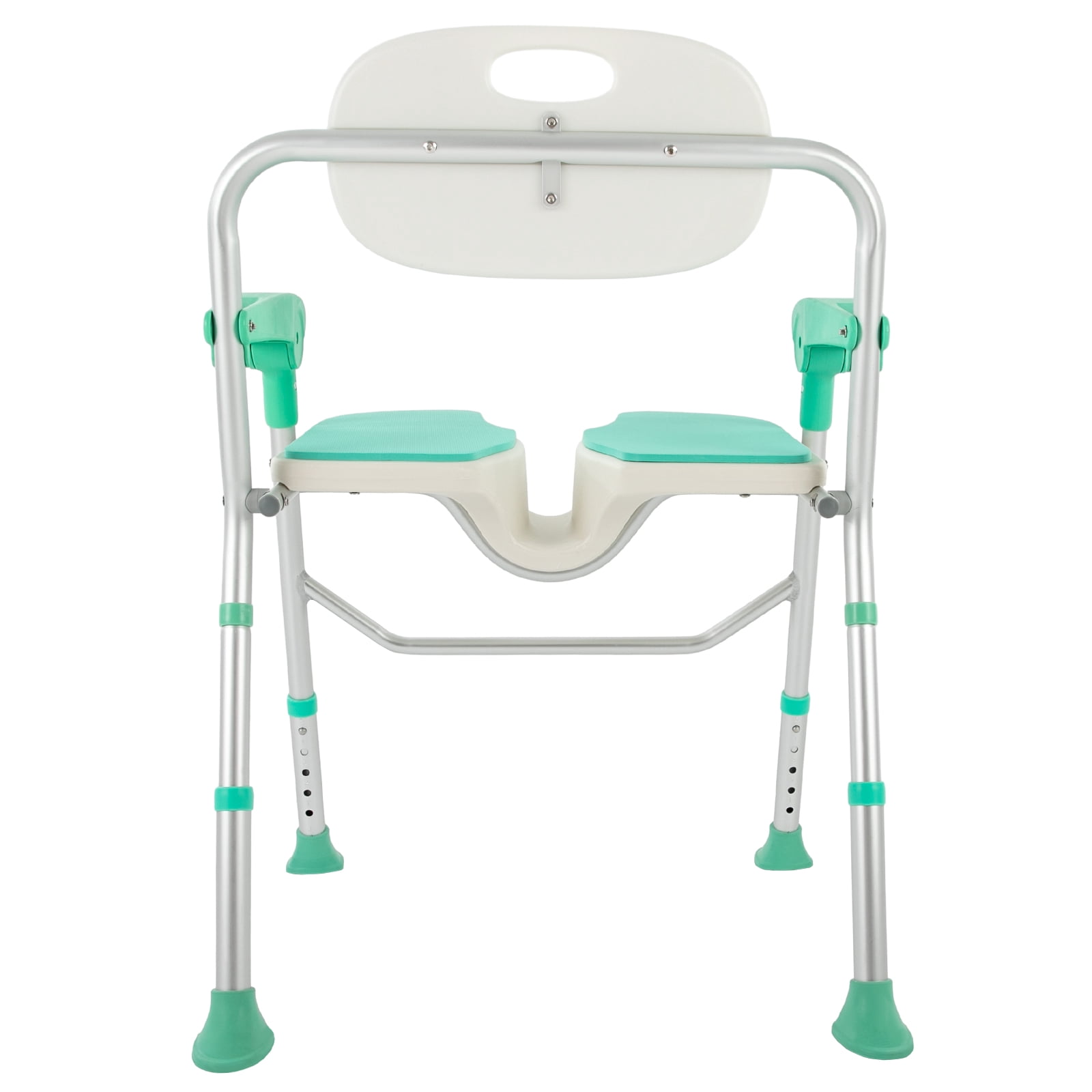 Compact and Foldable Shower Chair with Adjustable Height, Non-slip Feet ...
