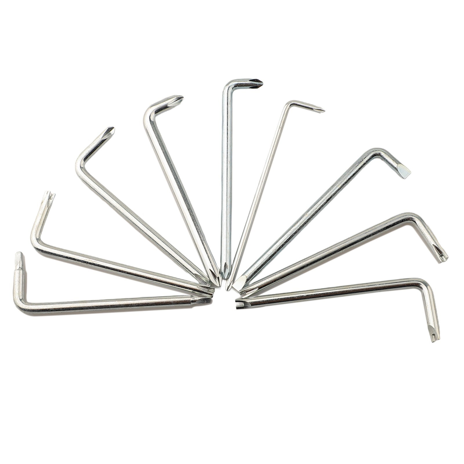 Compact and L Shaped Screwdriver Set 9pcs Cross Uy Triangle New ...