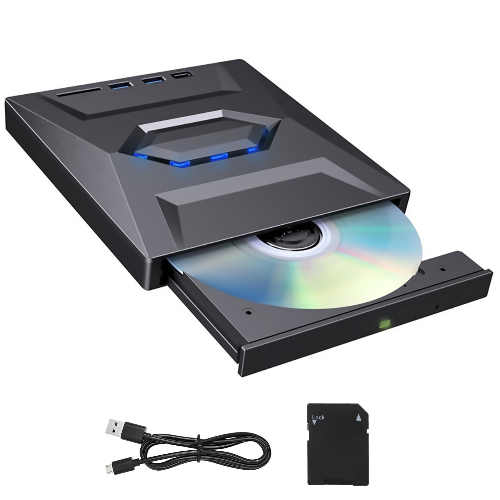 Compact and Versatile External CD DVD Drive USB 3.0 for Laptop, Desktop ...