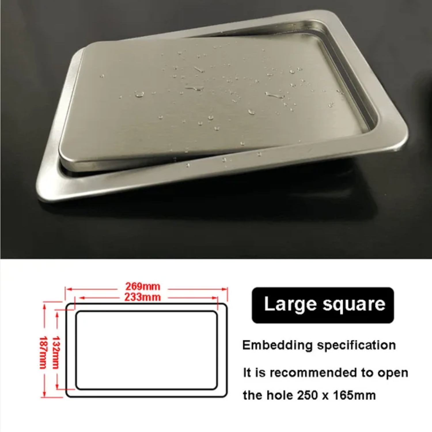 Compact durable and premium stainless steel recessed swing flap lid ...