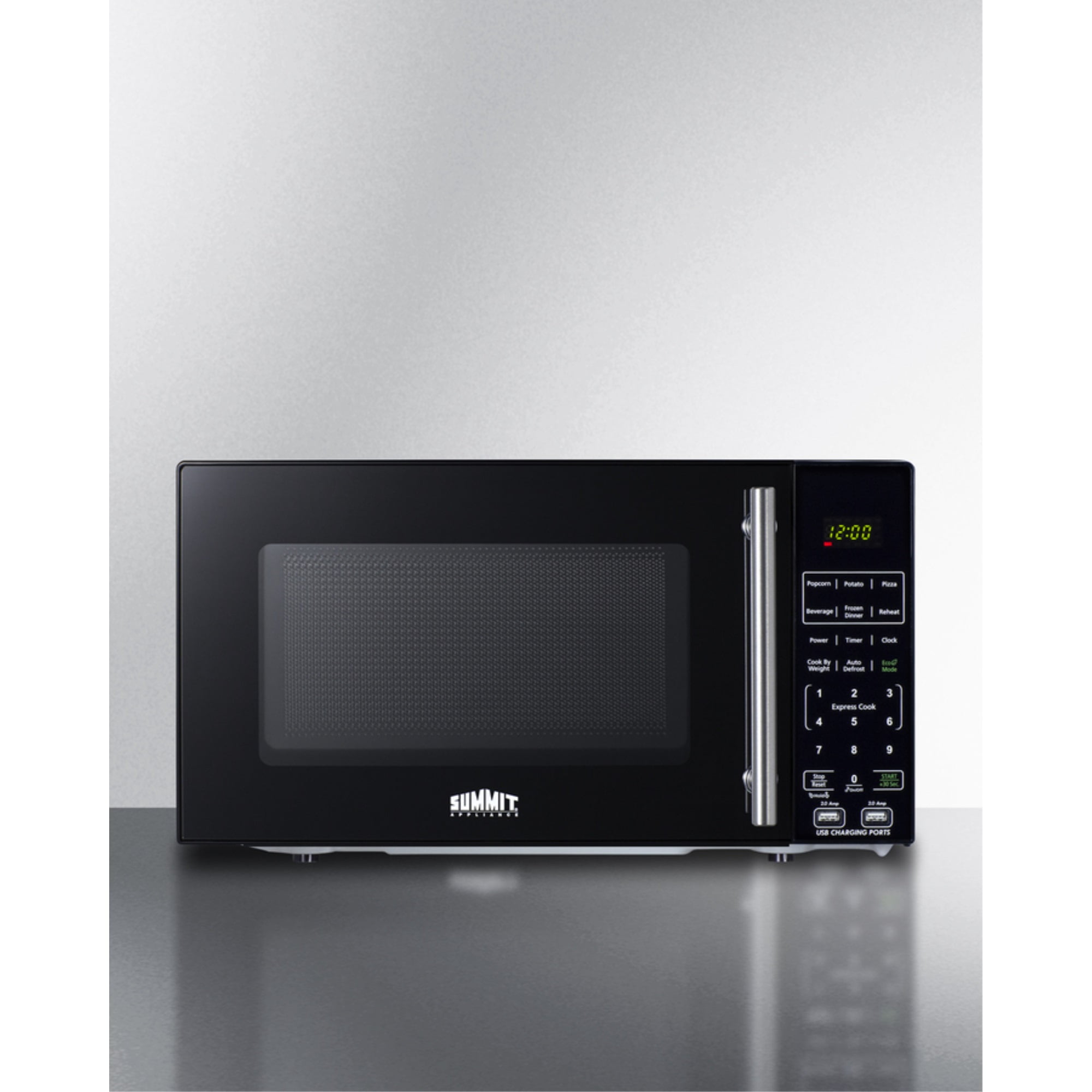 Compact microwave in black with allocator and USB ports - Walmart.com