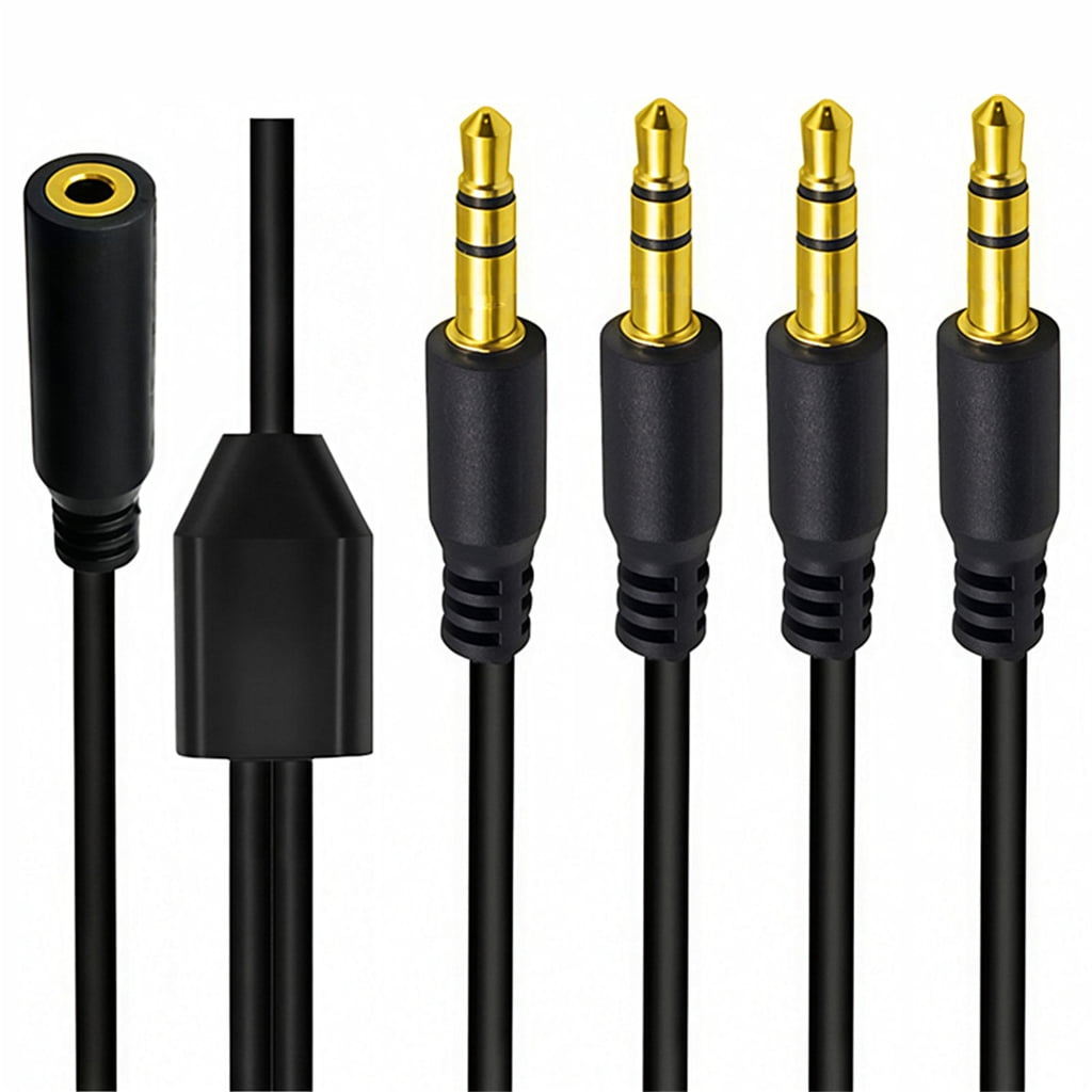 Compactly 3.5mm Stereo Splitter Cable Gold Plated 3.5mm Plugs Coppers ...