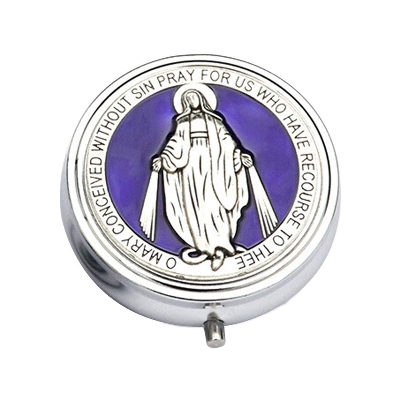 Compactly Metal Prayer Religious Jewelry Case Featurings Builts In ...