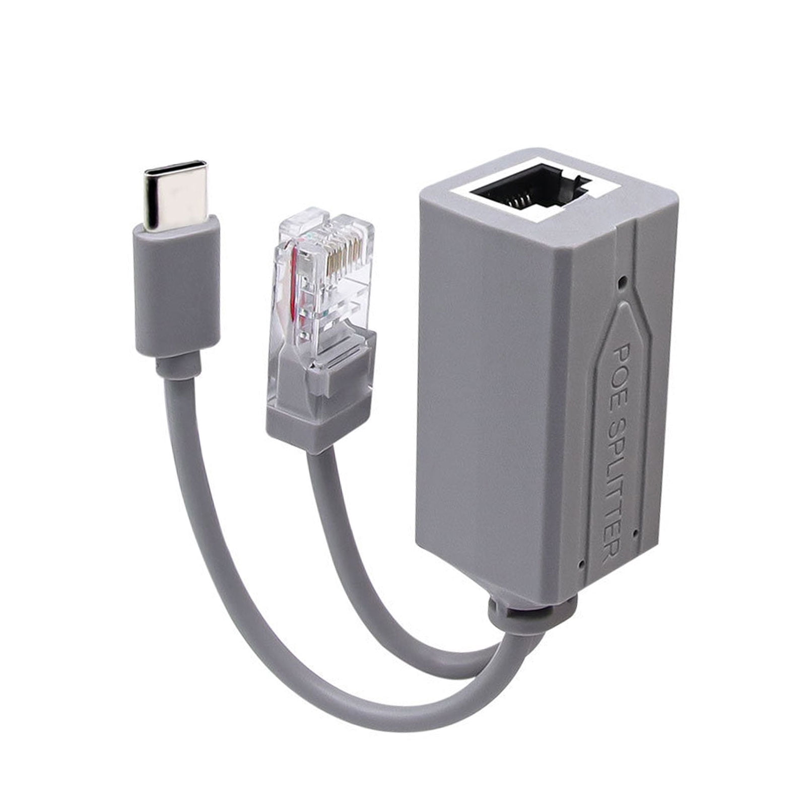 Compactly USB C Power Over Ethernet Splitter 48V To 5V 2.4A IEEE802.3af ...
