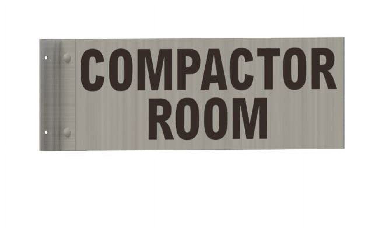 Compactor Room Sign -Two-Sided/Double Sided Projecting, Corridor and ...