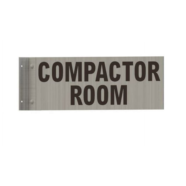 Compactor Room Sign -Two-Sided/Double Sided Projecting, Corridor and ...