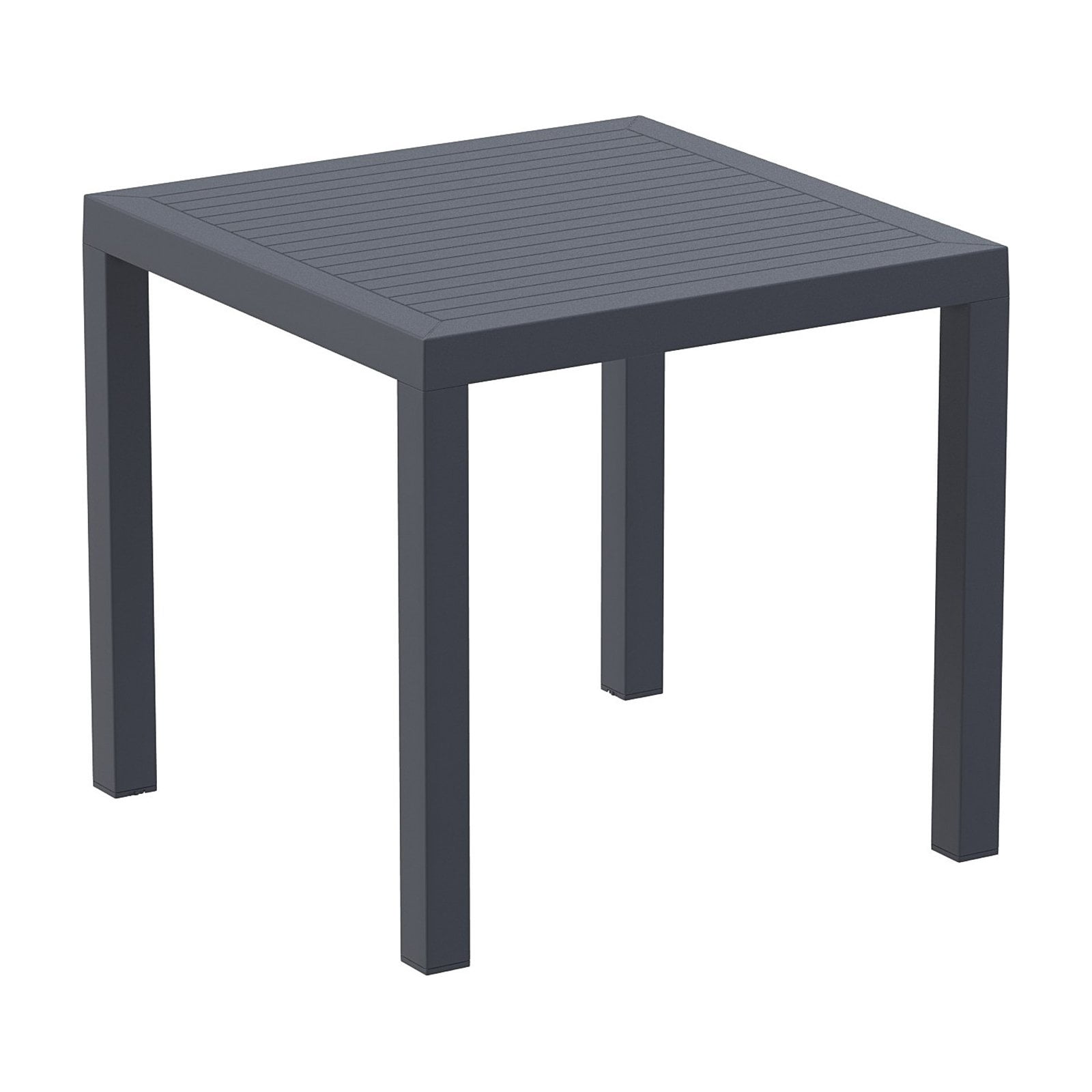 Compamia Ares 31" Square Resin Patio Dining Table in Dark Gray ...