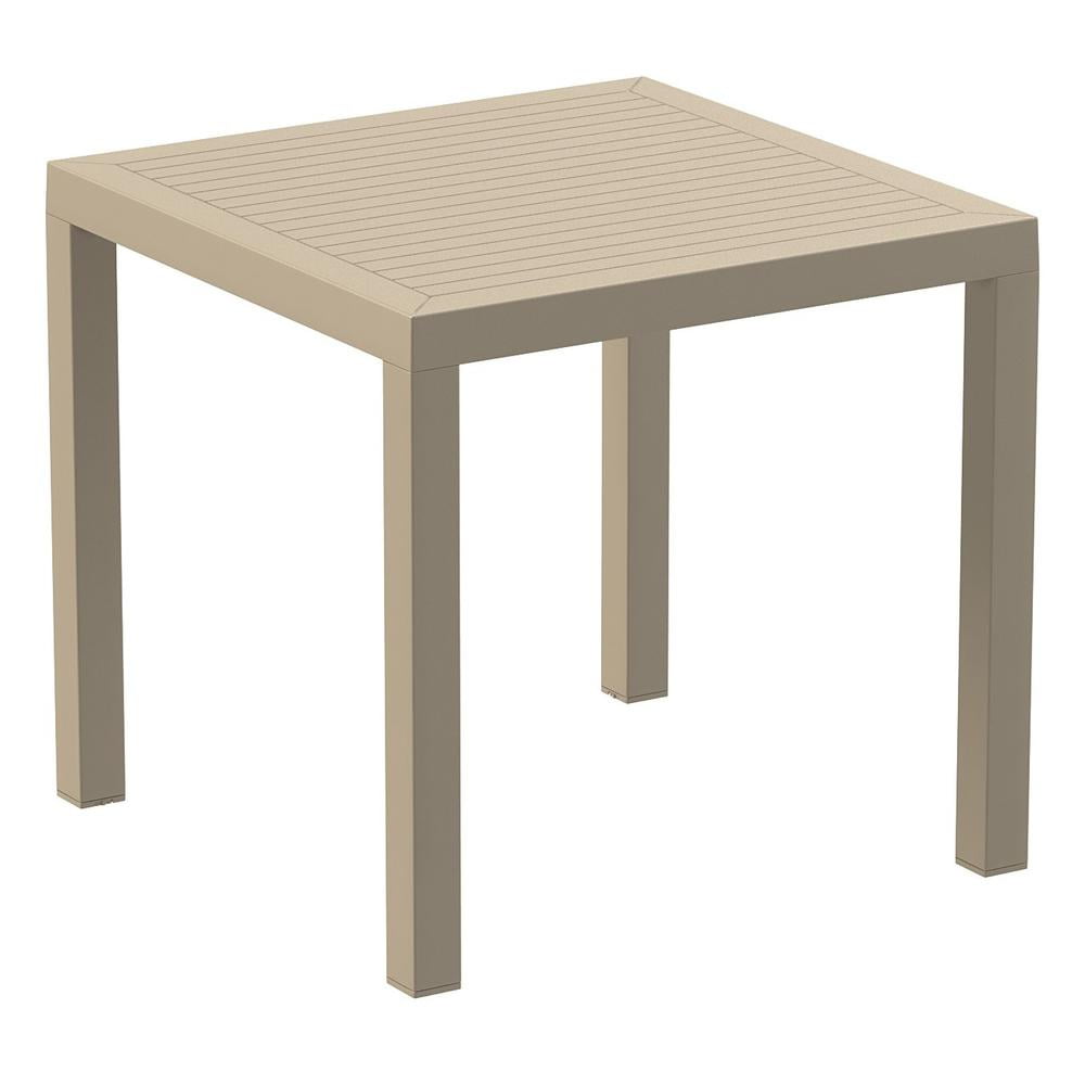 Compamia Ares 31" Square Resin Patio Dining Table in Taupe - Walmart.com