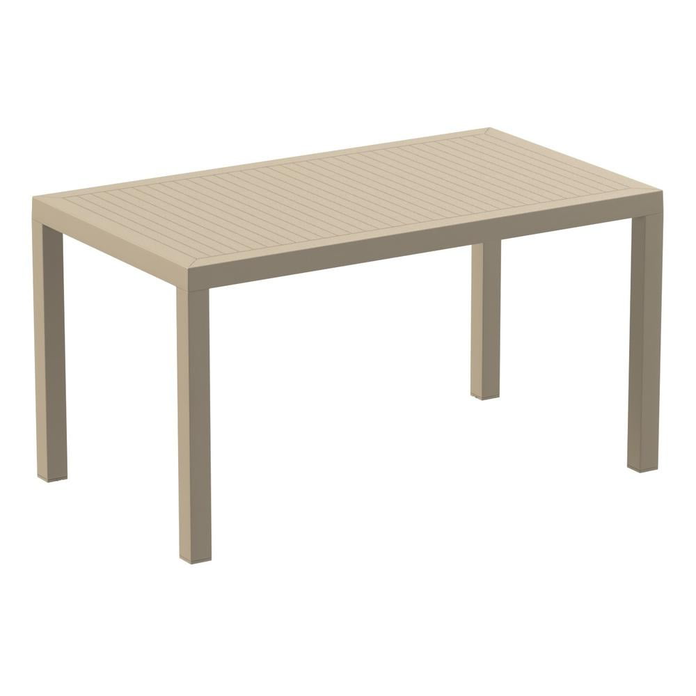 Compamia Ares 55" Resin Patio Dining Table in Taupe - Walmart.com