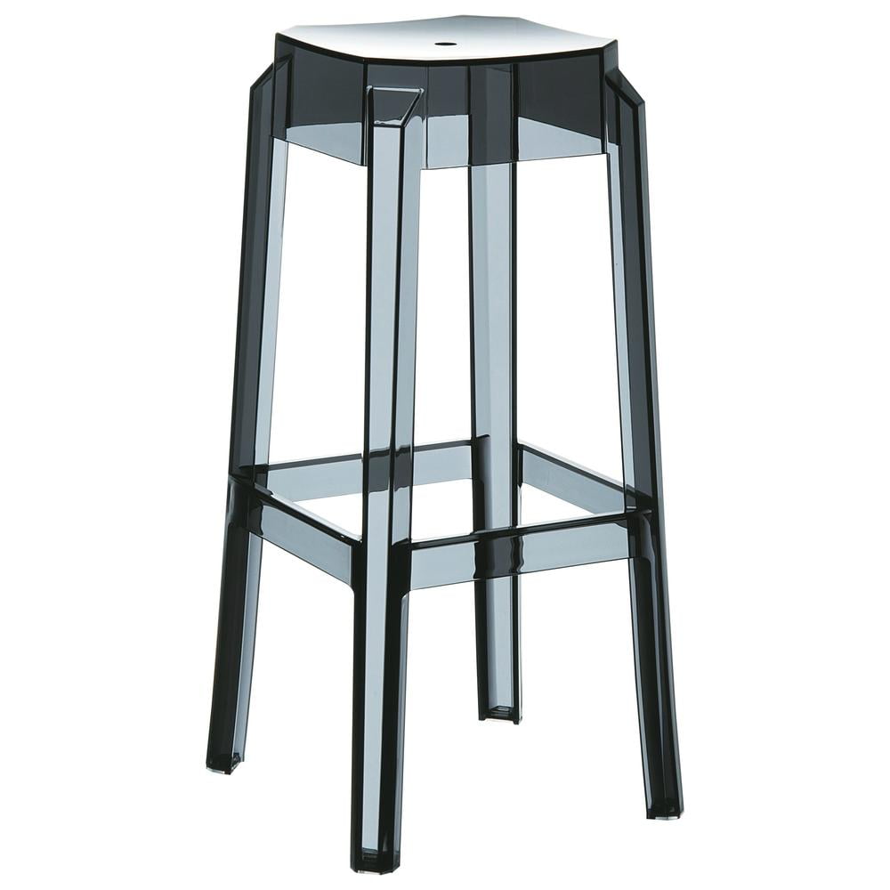 Compamia Fox 30" Polycarbonate Patio Bar Stool in Transparent Black ...