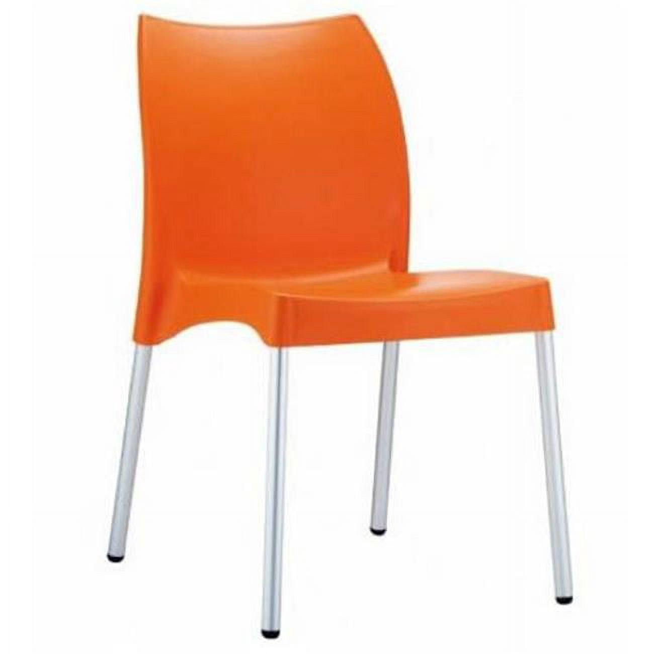 Compamia Vita Stackable Resin Outdoor Dining Chair Set of 2, Orange ...