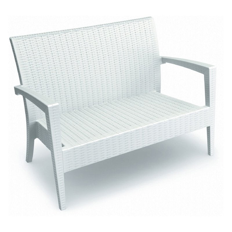 Compamia Miami Resin Patio Loveseat in White - Walmart.com