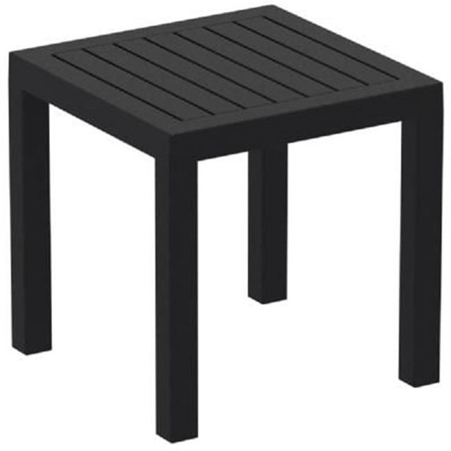 Compamia Ocean Square Resin Patio Side Table in Black - Walmart.com