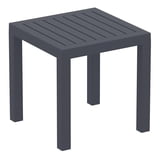 Compamia Ocean Square Resin Patio Side Table in Dark Gray - Walmart.com