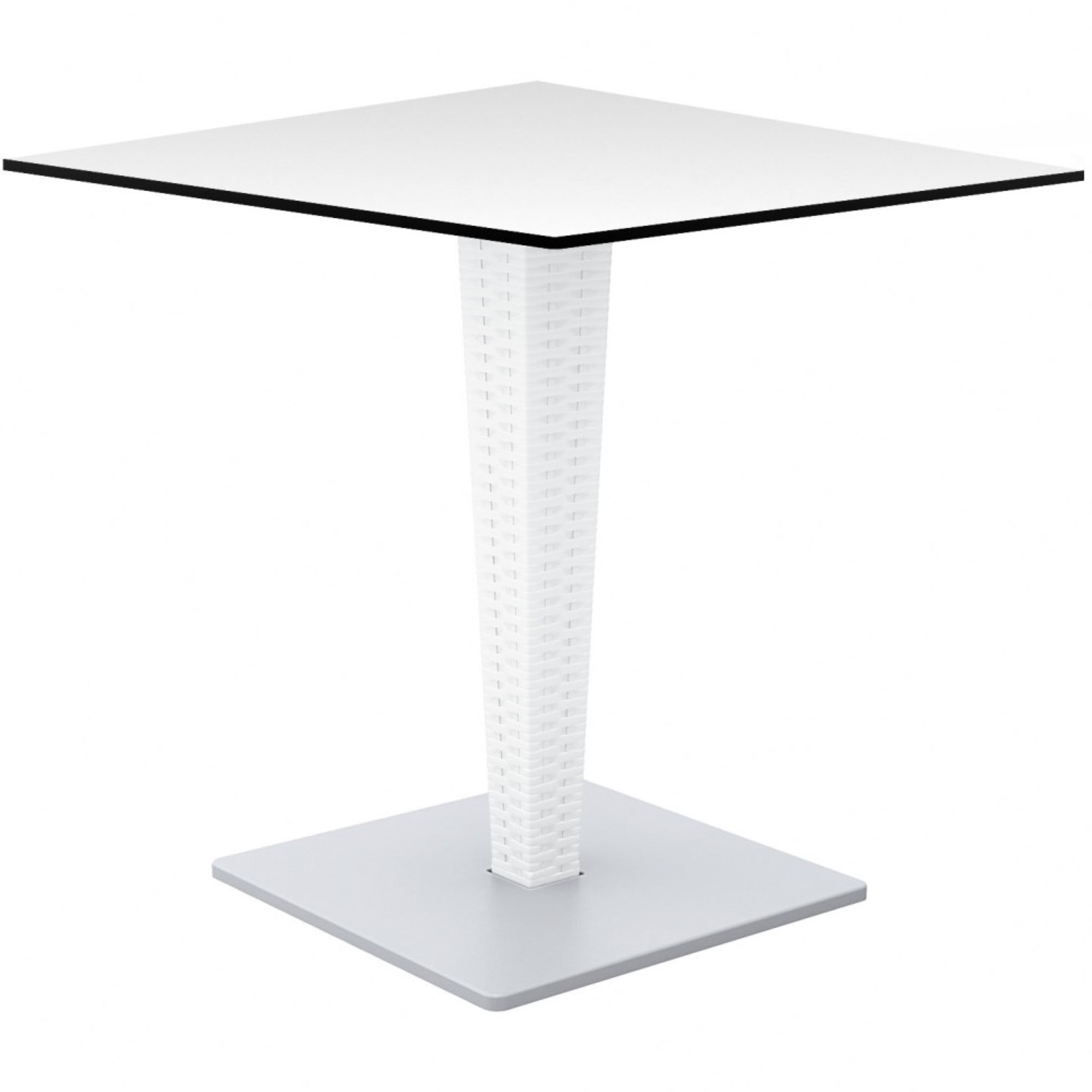 Compamia Riva 24 inch HPL Top Square Table in White finish - Walmart.com