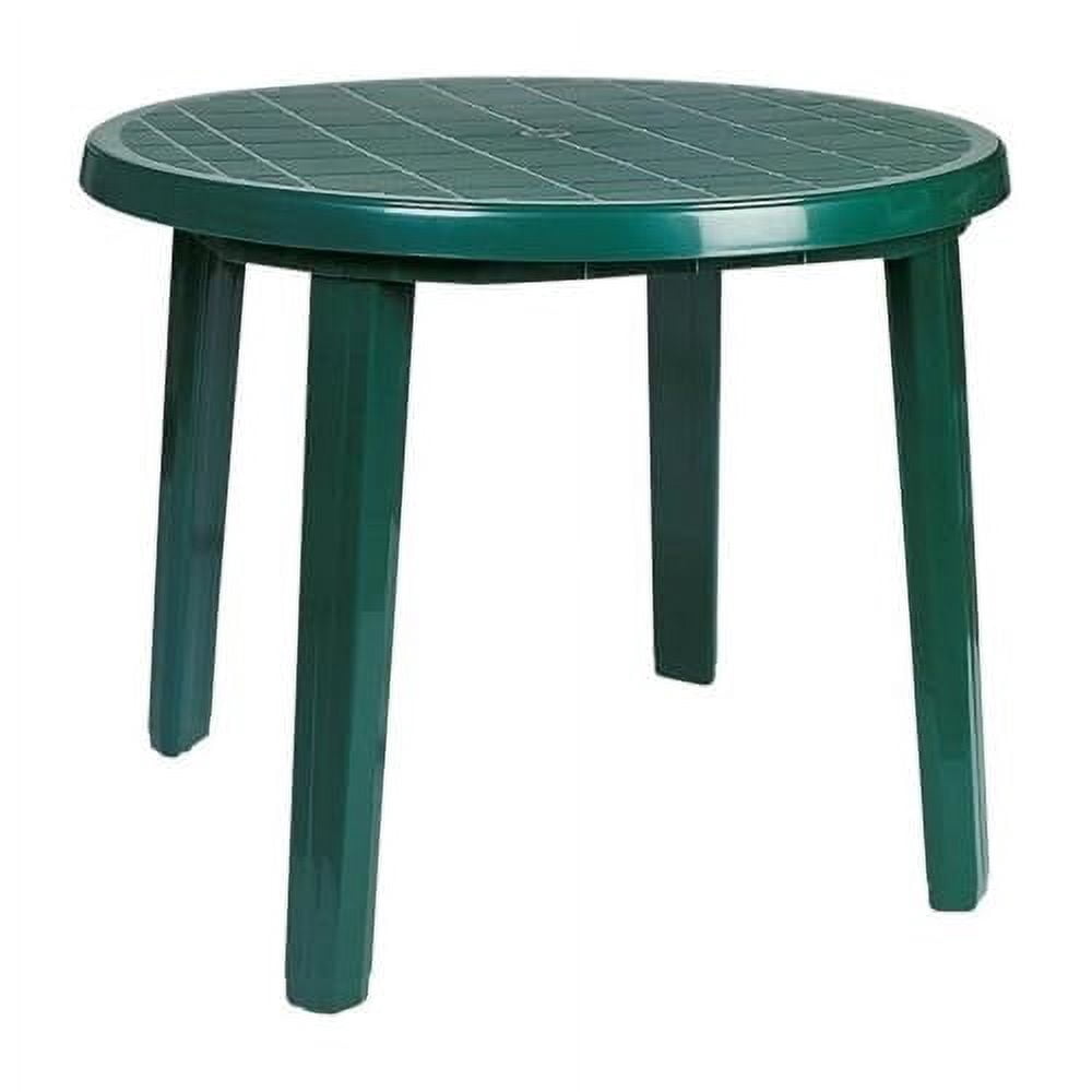 Compamia Ronda 35.5" Round Resin Patio Dining Table in Green ...