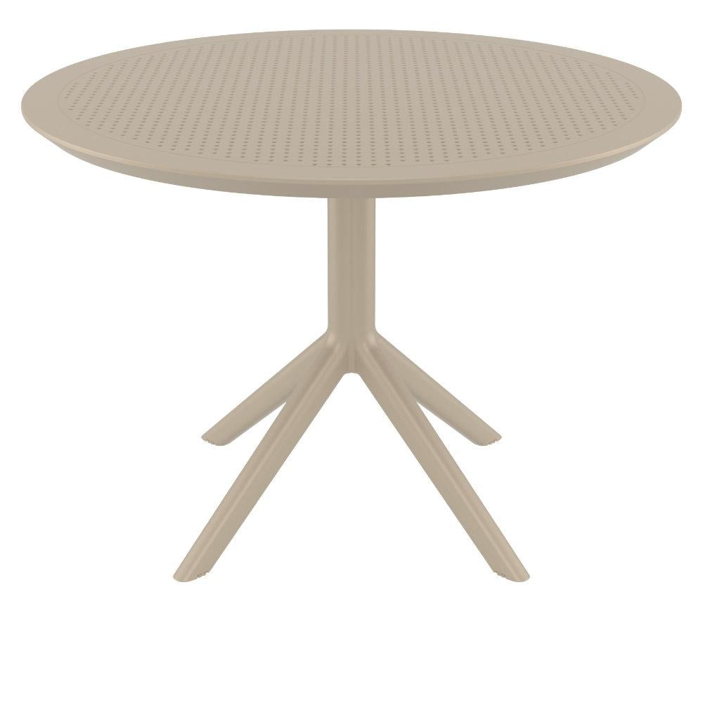 Compamia Sky Round Folding Table 42 inch Taupe - Walmart.com
