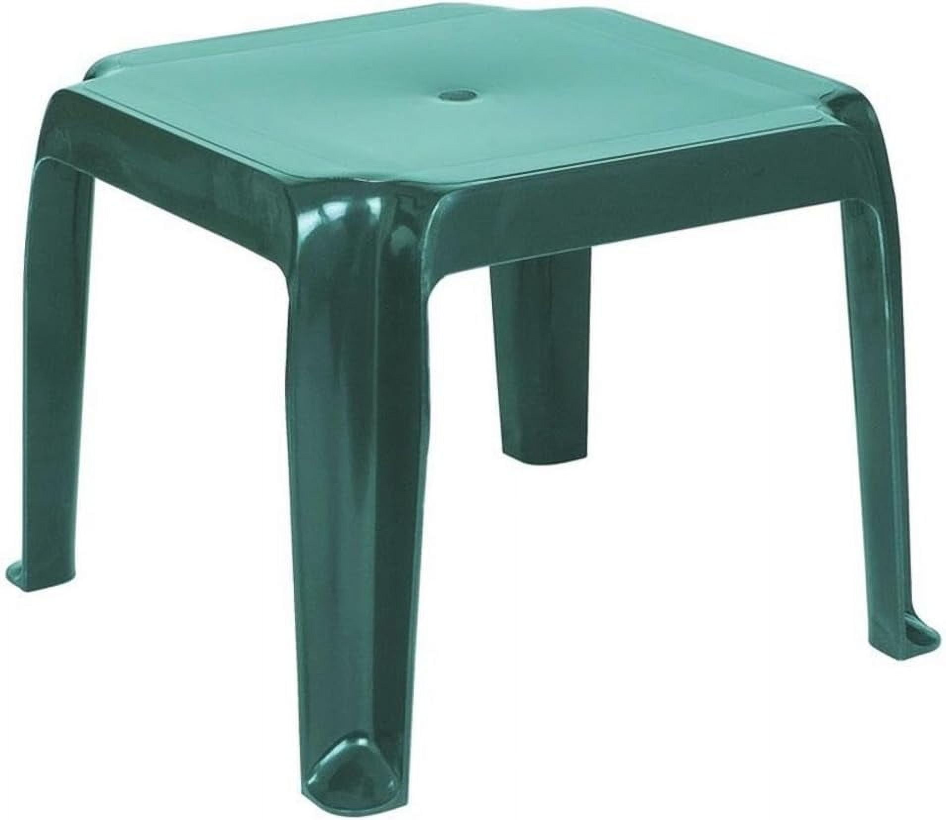 Compamia Sunray Square Resin Patio Side Table in Green (Set of 2 ...