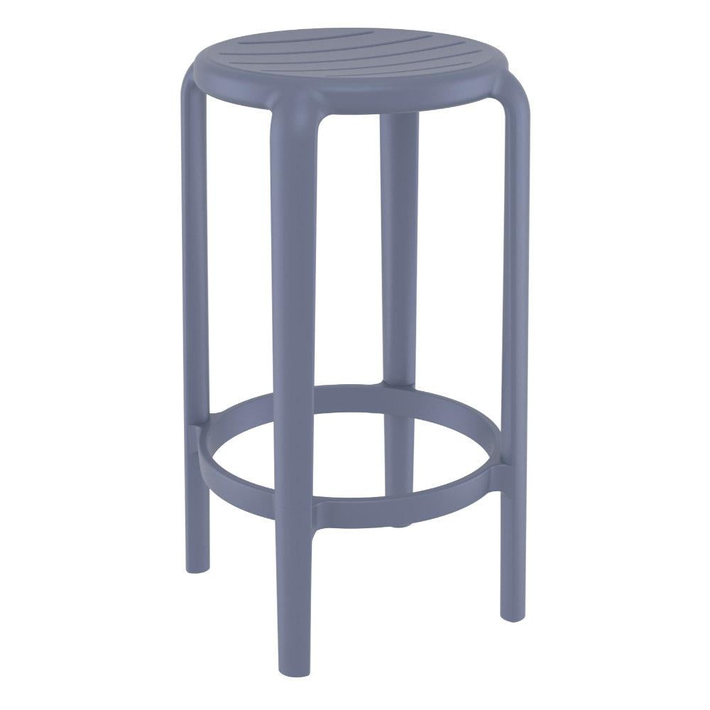Compamia Tom Resin Counter Stool in Dark Gray finish - Walmart.com