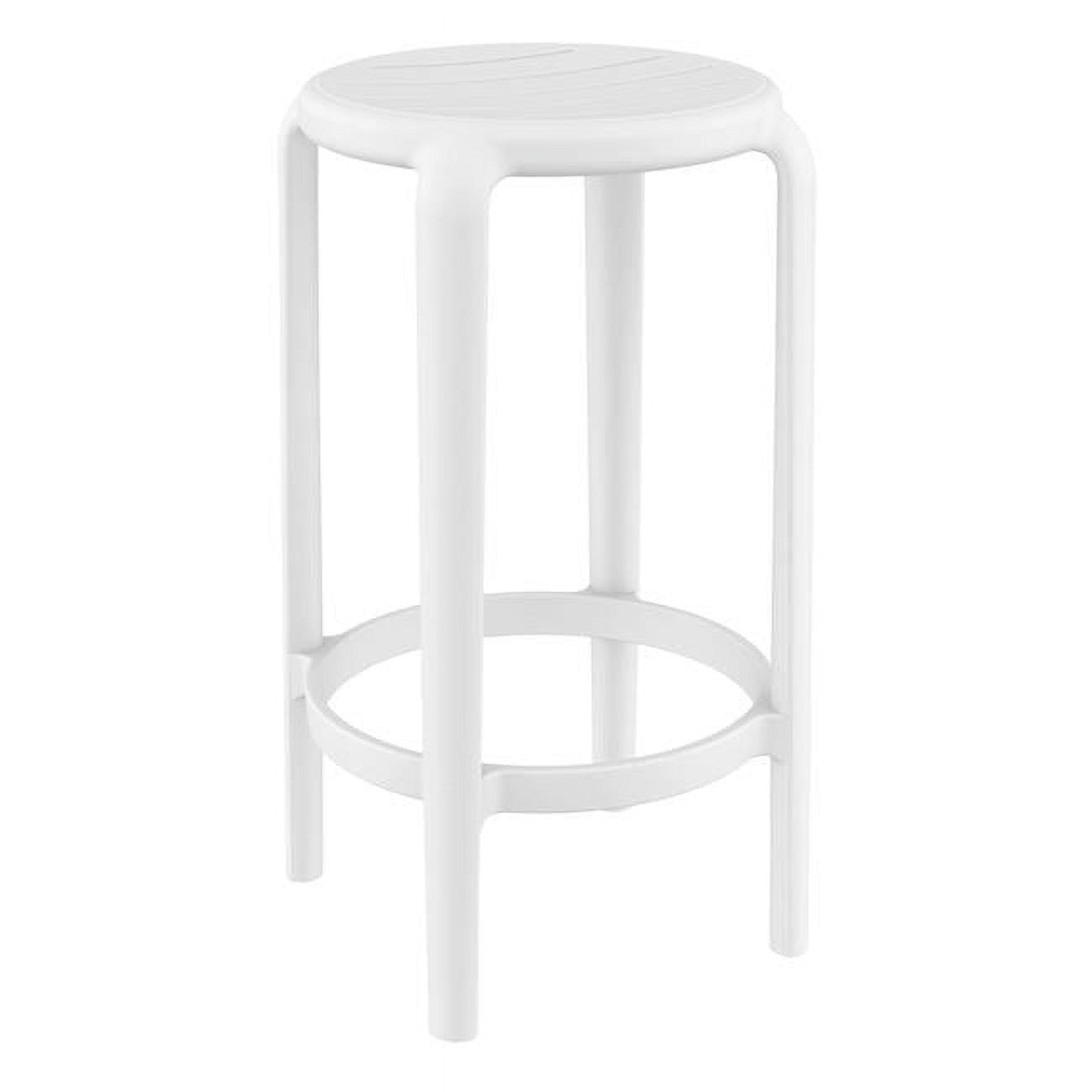 Compamia Tom Resin Counter Stool in White finish - Walmart.com