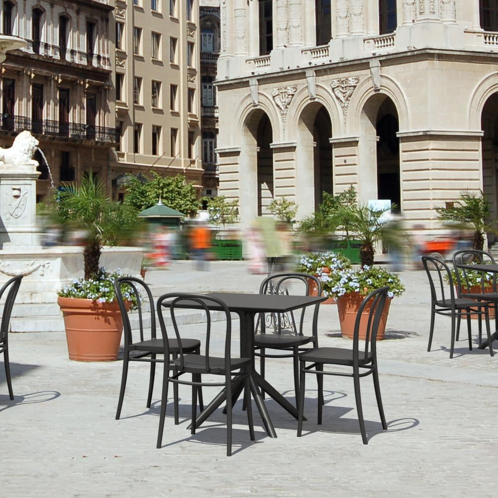 Compamia Victor Patio Dining Set with 4 Chairs Black - Walmart.com