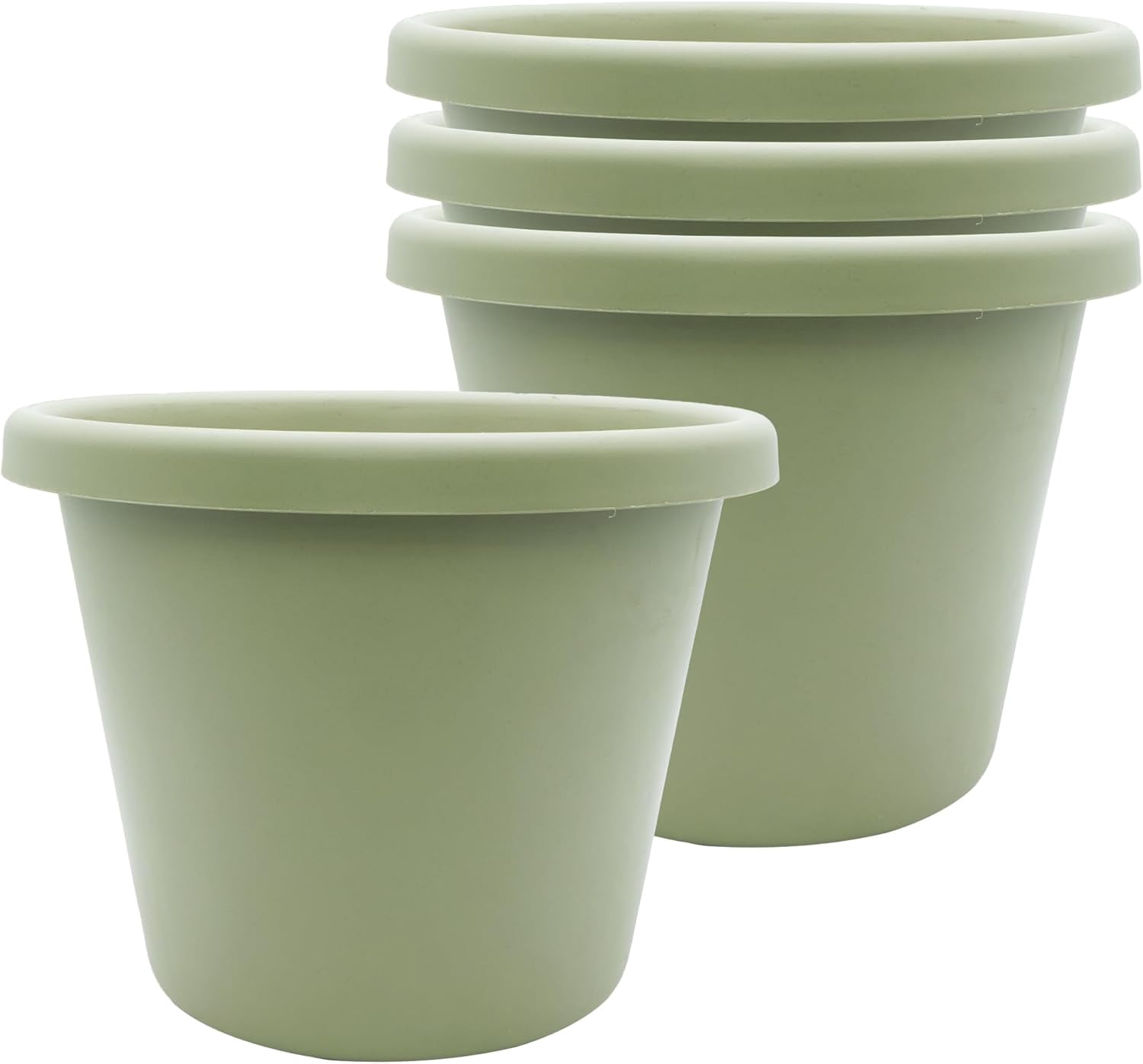 Companies Classic Round Plastic Plant Pot w/Rolled Rim - Lightweight ...